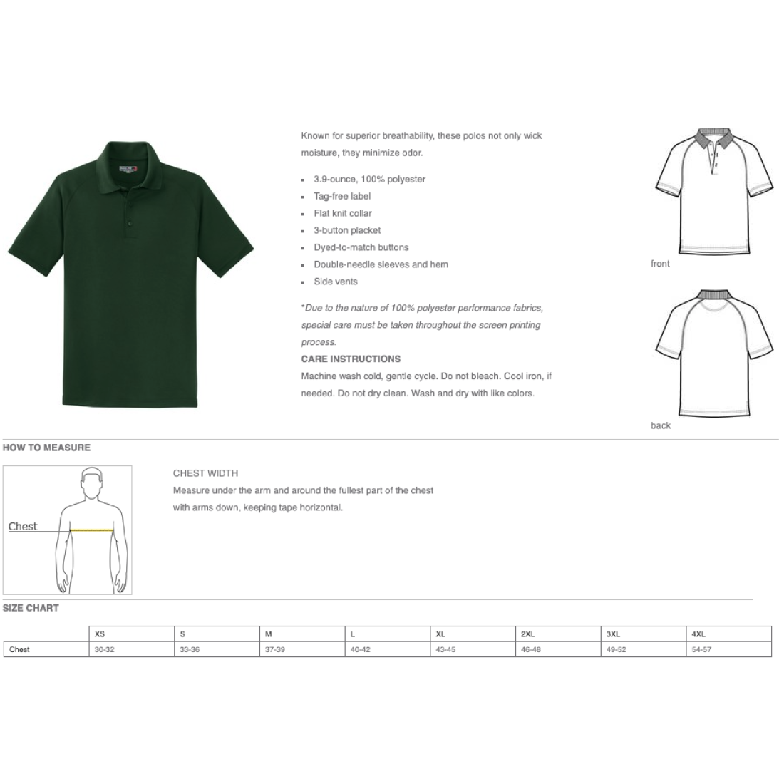 Royal Blue Sport-Tek® Dry Zone® Raglan Polo (Veteran Polo)