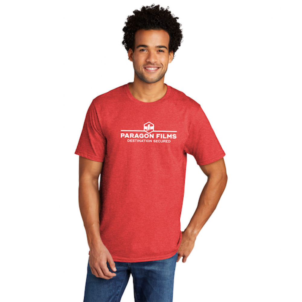 Red Heather Unisex Port & Company Tri-Blend T-shirt